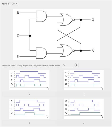 solved question 4select the correct timing diagram for the