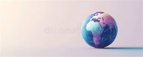 Globe With Global Connection Lines And Lights Worldwide Technology Concept Stock Illustration