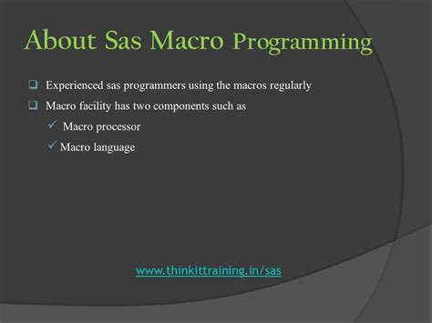 Sas It Explains A Sas Macros Definitions Macro Program Sas Galaxy