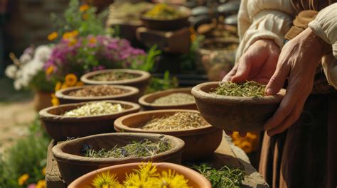 Ai Generated Highlight The Tradition Of Herbal Medicine Hands