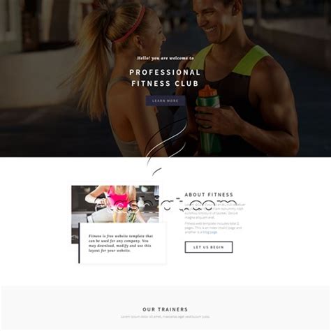 Fitness Free HTML5 CSS Template Flashiat