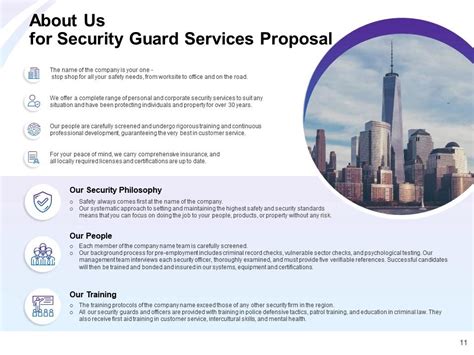 Security Guard Services Proposal Template Powerpoint Presentation Slides Presentation Graphics