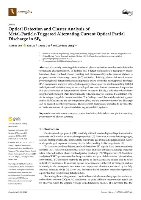 Pdf Optical Detection And Cluster Analysis Of Metal Particle Triggered Alternating Current