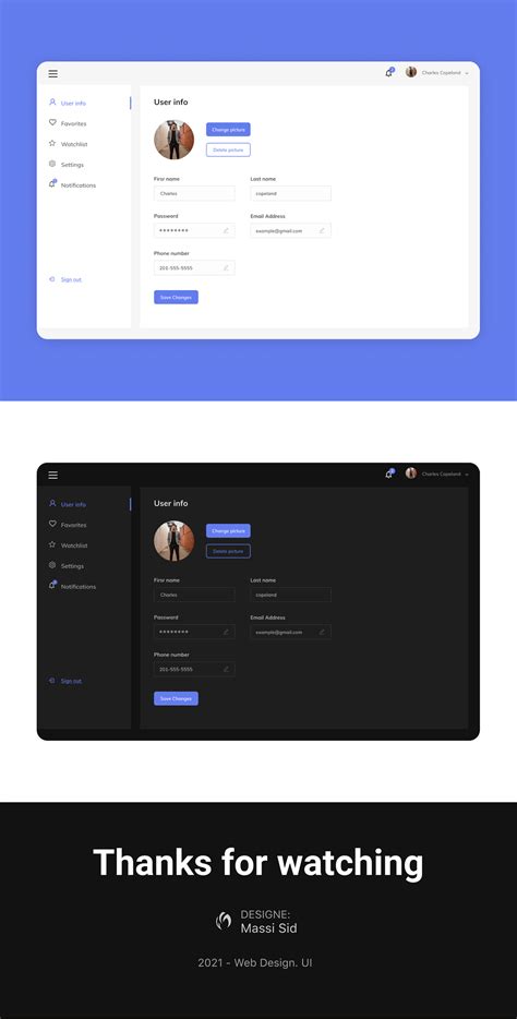 User Profile Settings UI On Behance User Profile Settings UI On Behance