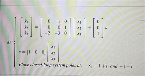 Solved Problem For Each System Defined Below Design A Chegg