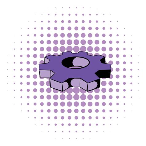 Cog Settings Icon Comics Style Vector Art At Vecteezy