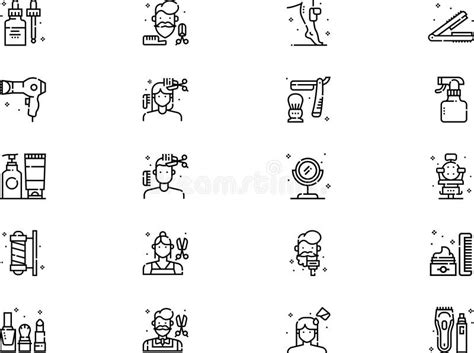 Beauty Salon Icons Collection Is A Vector Illustration With Editable
