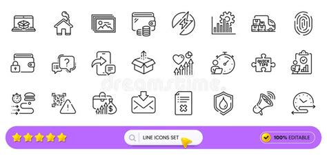 Quick Tips Reject File And Question Mark Line Icons For Web App Pictogram Icon Line Icons