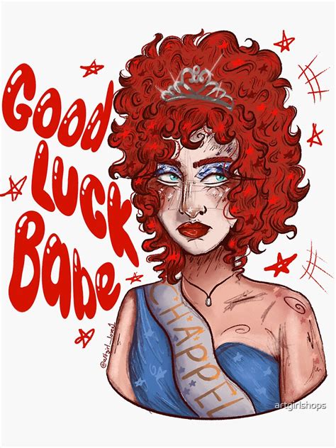 Good Luck Babe Sticker Sticker For Sale By Artgirlshops Redbubble