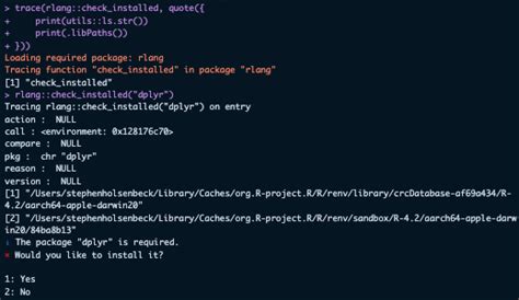 `renv` Update Causes The Packages Are Required Would You Like To Install Them Infinite