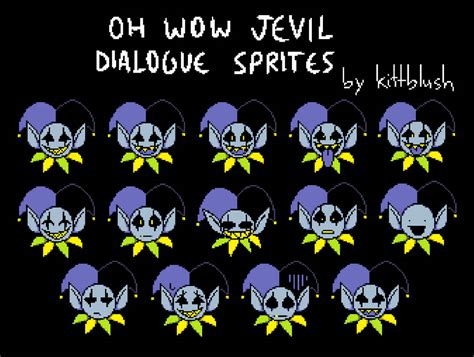 Jevil Fanmade Dialogue Sprites By Kittblushart On Deviantart