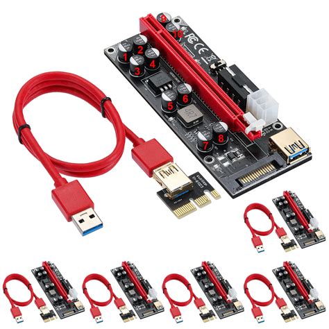 Pcie Riser Express Cable 1x To 16x 6pin Molex Sata Desertcart INDIA