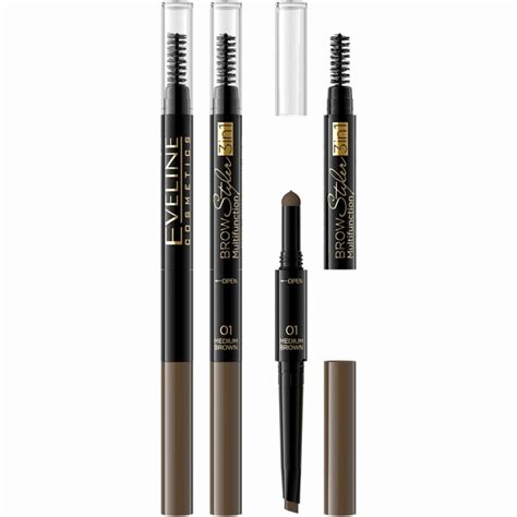 Eveline Brow Styler Multifunction 3in1 Triangular Automatic Pencil 01 ...