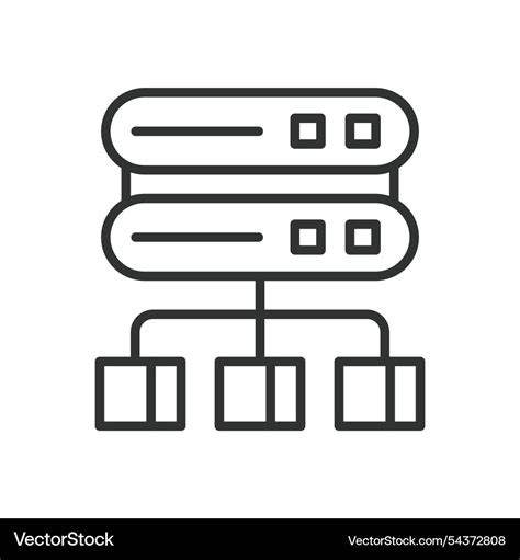 Database hosting icon in line design database Vector Image