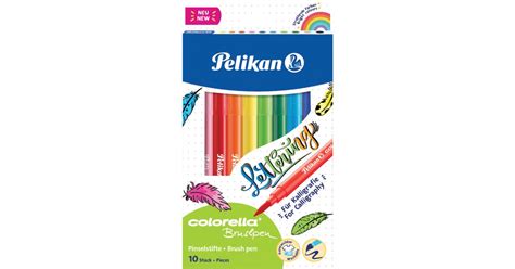 ფლომასტერი ფუნჯის წვერით Colorella Pelikan 10 ფერი · საკანცელარიო