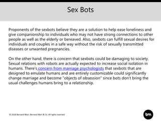How Robots IoT And Artificial Intelligence Are Changing How Humans Have Sex PPTX