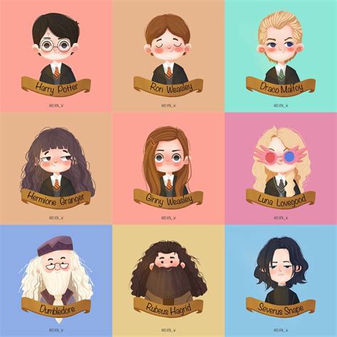 Cute Harry Potter Characters Cartoon