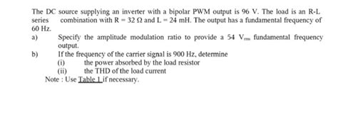 solved the dc source supplying an inverter with a bipolar