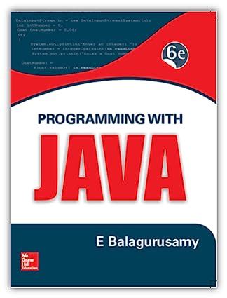 Programming With Java Th Edition BALAGURUSAMy Amazon Books