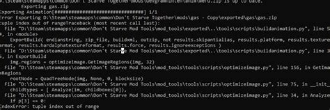 IndexError Tuple Index Out Of Range When I Changed Textures Don T Starve Together Mods And