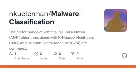 GitHub Nkueterman Malware Classification The Performance Of Artificial Neural Network ANN
