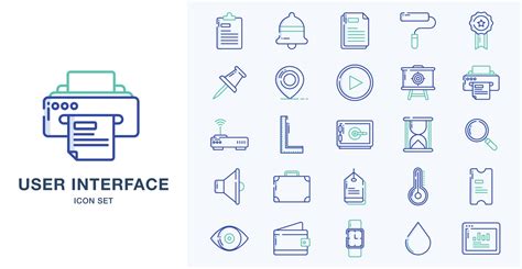 Basic Ui Essential Icon Web Icon Set Outline Coloured Icon Set
