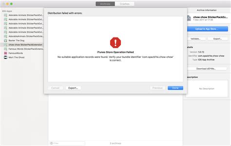 Xcode Uploading Rxcode