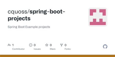 GitHub Cquoss Spring Boot Projects Spring Boot Example Projects