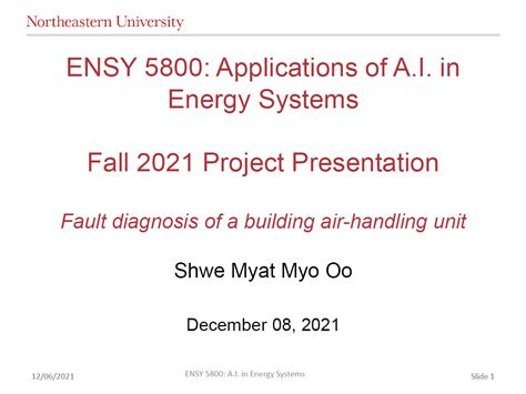 AI In Energy Systems Project AHU Fault Diagnosis Shwe Myat Myo Oo