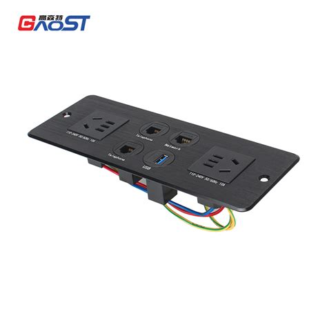 Multimedia Desktop China Outlets Recessed Power Socket With Usb Cat6 Cat3 Recessed Power Strip