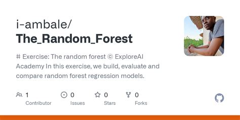 GitHub I Ambale The Random Forest Exercise The Random Forest ExploreAI Academy In This