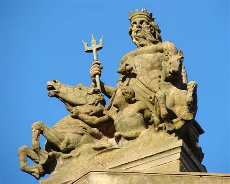 Poseidon and Triton | A statue of the god Poseidon and his s… | Flickr
