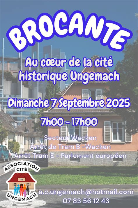 Brocante à La Cité Ungemach Le Dimanche 7 Septembre 2025 Robertsaueu