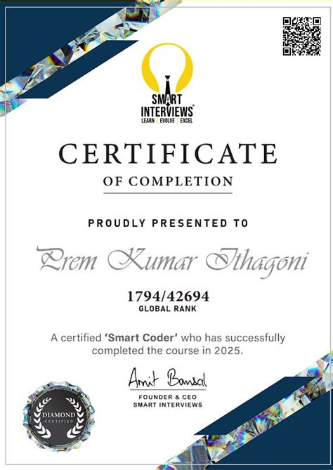 Smartinterviews Dsa Problemsolving Prem Kumar Ithagoni 14 Comments