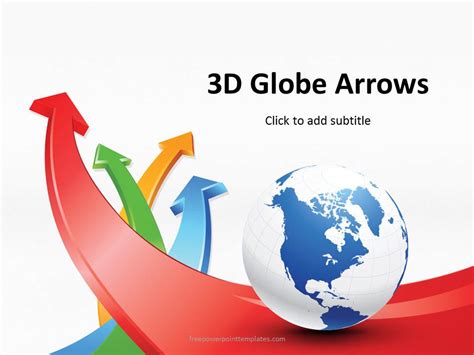 Free D Globe Arrows PowerPoint Template