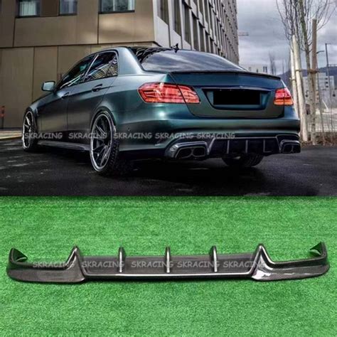 Carbon Fiber Rear Bumper Diffuser Lip For Mercedes Benz W212 E350 E63