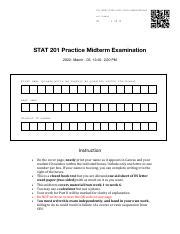 STAT PracticeMidterm Pdf ED EE C F A AA B ED E BA ED A Mt D Cd Of STAT