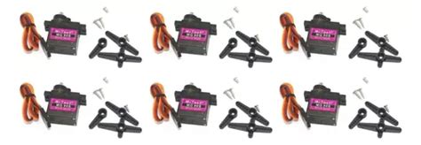 pack 6 servomotor mg90s compatible con arduino pic raspberry cuotas