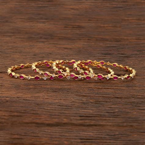 Ruby Bangles Set CZ Bangles Set Indian Bangles Gold Bangles Etsy