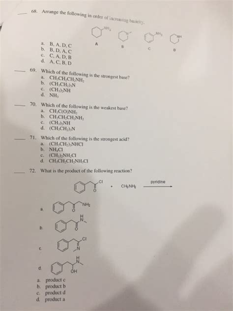 Solved Arrange the following in order of increasing | Chegg.com
