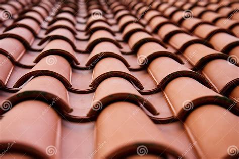 Red Ceramic Roof Tiles Pattern On Building Stock Image Image Of Shield Overlapping 318940727