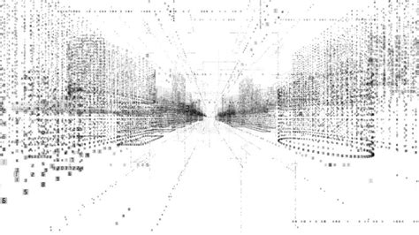 Seamless Loop Abstract Hologram 3d Smart City Stock Footage Video Of Street Code 245603322