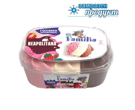 Сладолед Фамилия Колекция 900мл Йогурт и плодов сироп