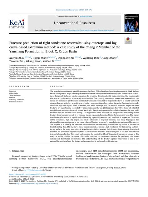 Pdf Fracture Prediction Of Tight Sandstone Reservoirs Using Outcrops And Log Curve Based