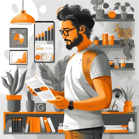 Data Analyst Tech Sales Representative In A Illustrated Flat Minimal Design Premium Ai