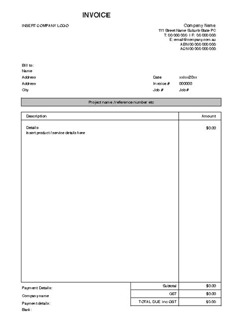 Excel Invoice Free Download Template PDFSimpli