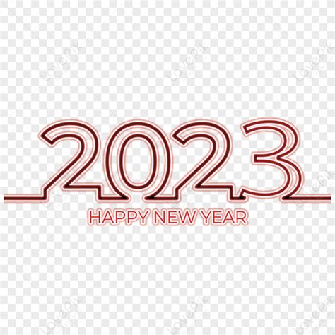 2023 New Year Colorful Font Red Colourful Colour Png Picture And Clipart Image For Free Download