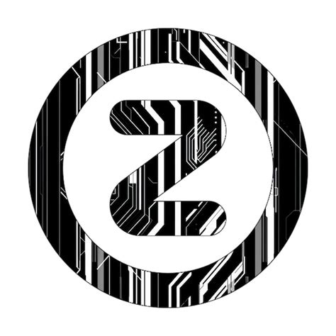 Premium Photo Circle Z Icon Black White Technology Texture Premium Photo Circle Z Icon Black White Technology Texture