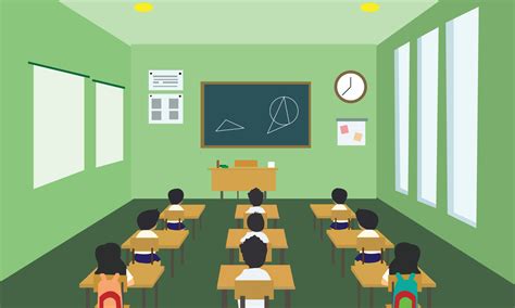 Animation Design Of Students Studying In Class Students Studying In