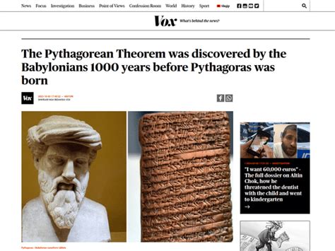 Pythagorean Theorem Was Written On A Clay Tablet More Than 1000 Years